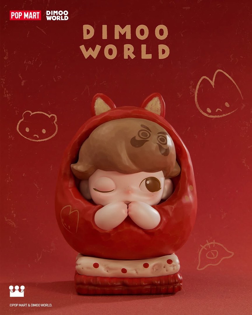 🇯🇵[JAPAN EXCLUSIVE] DIMOO DARUMA , Hobbies & Toys, Toys & Games on ...