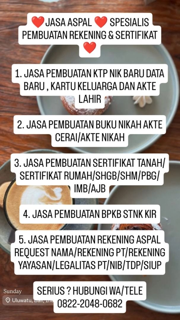 Jasa pembuatan ktp buku nikah akte cerai sertifikat rumah rekening ...