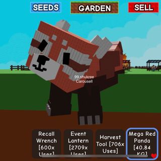 Mega Red Panda, Grow a Garden, Video Gaming, Video Games, Others on ...