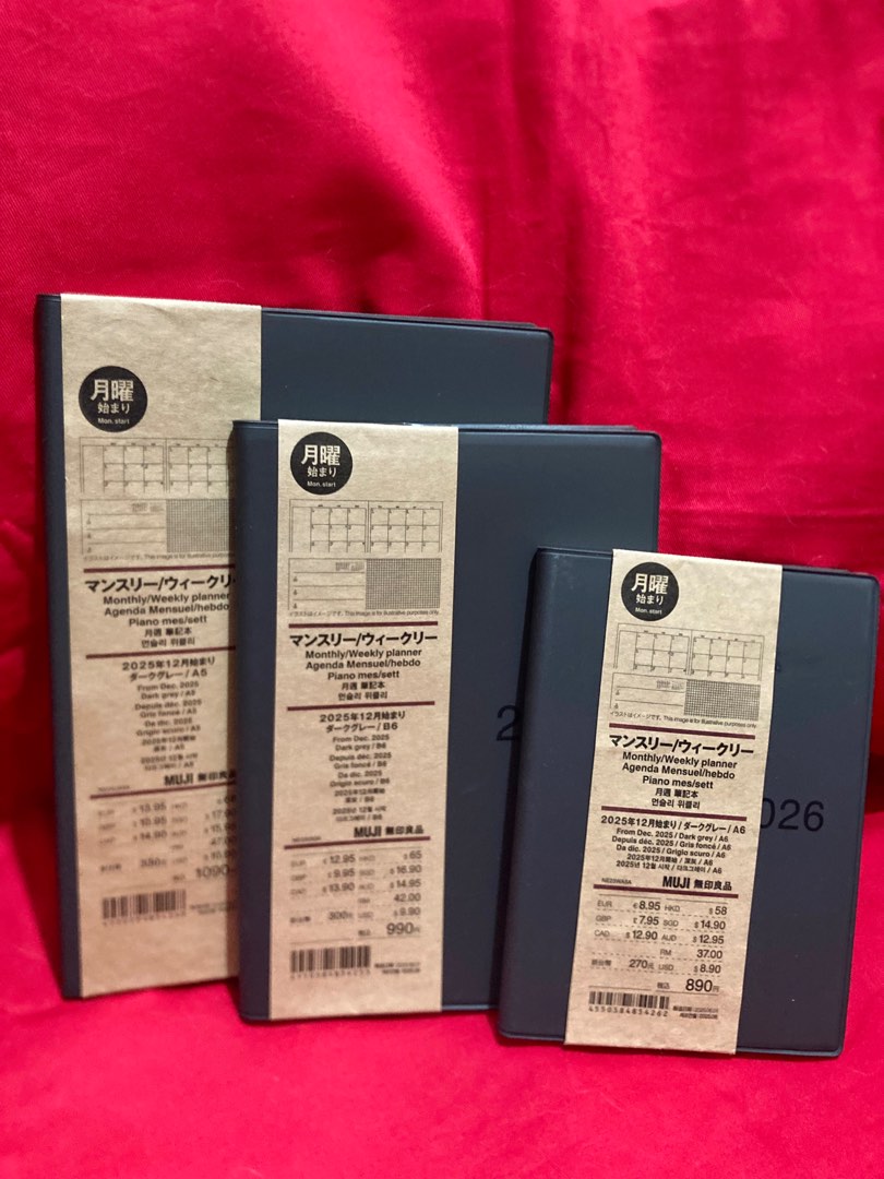 Muji Planner 2026, Size A5/ B6/ A6, Looking For on Carousell
