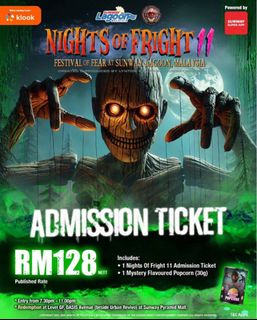 2X Nights of Fright 10 Admission Physical Ticket Dated 20.10.24 (Sunday ...