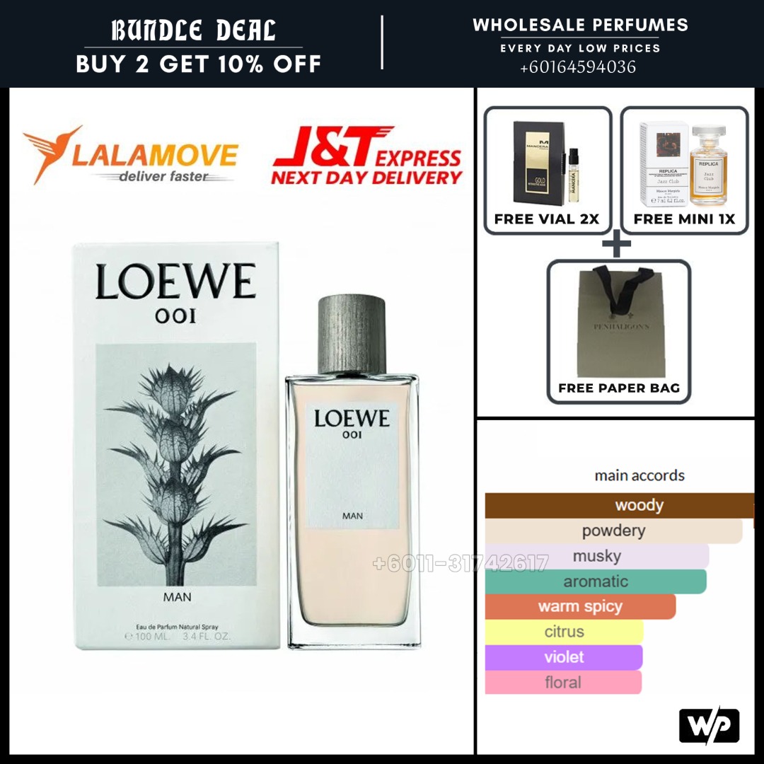 [ORIGINAL] LOEWE 001 MAN EDP 100ML FOR MEN, Beauty & Personal Care ...
