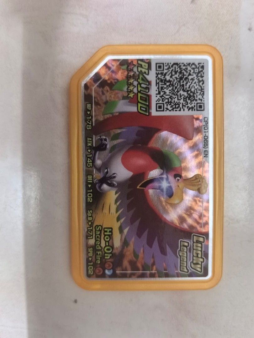 Pokemon Ho-Oh Lucky Legend gaole Card, Hobbies & Toys, Toys & Games on Carousell