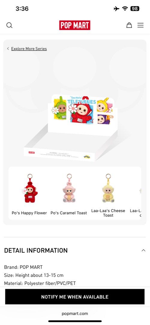 POP MART Teletubbies Keychain, Hobbies & Toys, Toys & Games on Carousell