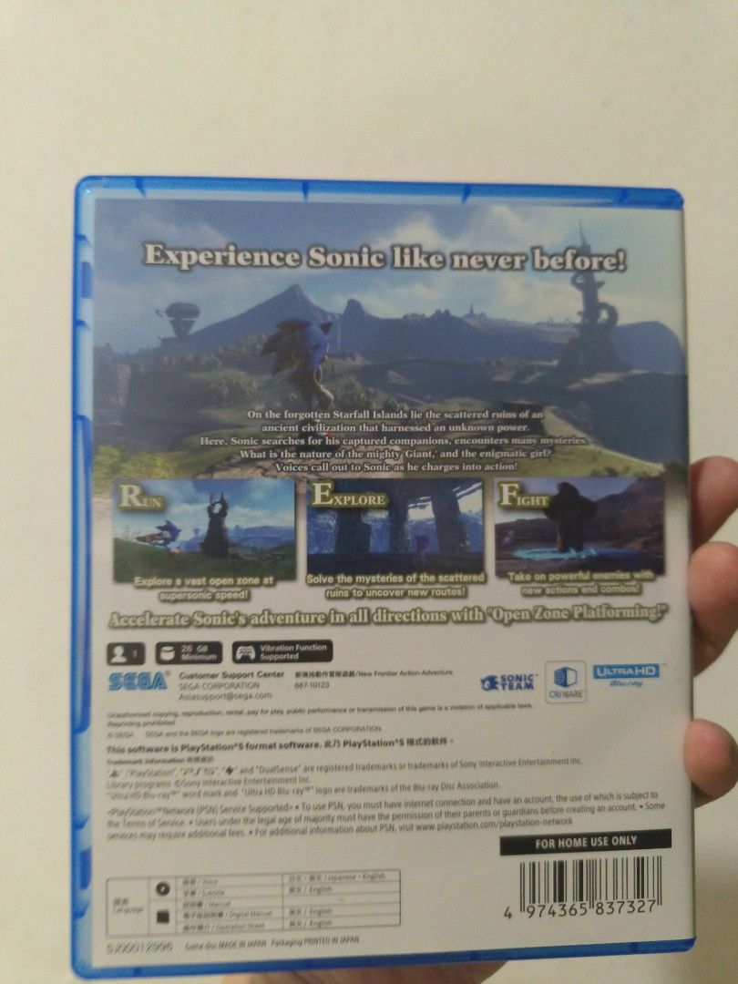 Sonic Frontiers PS5 Game, Video Gaming, Video Games, PlayStation on ...