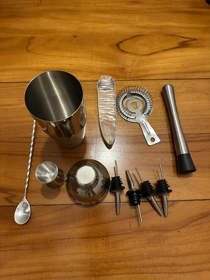 Stainless Steel Cocktail Bar Set, Furniture & Home Living, Kitchenware ...