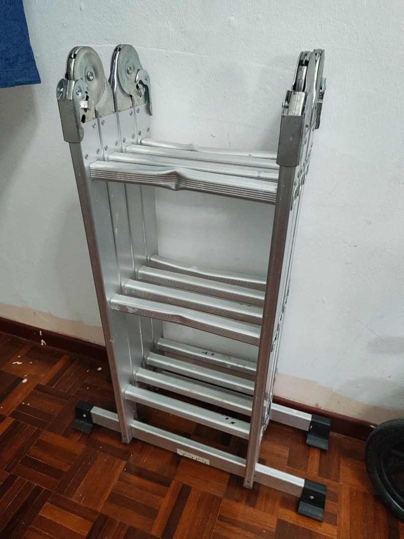 Tangga Stair 12 Step Full Aluminium Folding Ladder, Furniture & Home ...