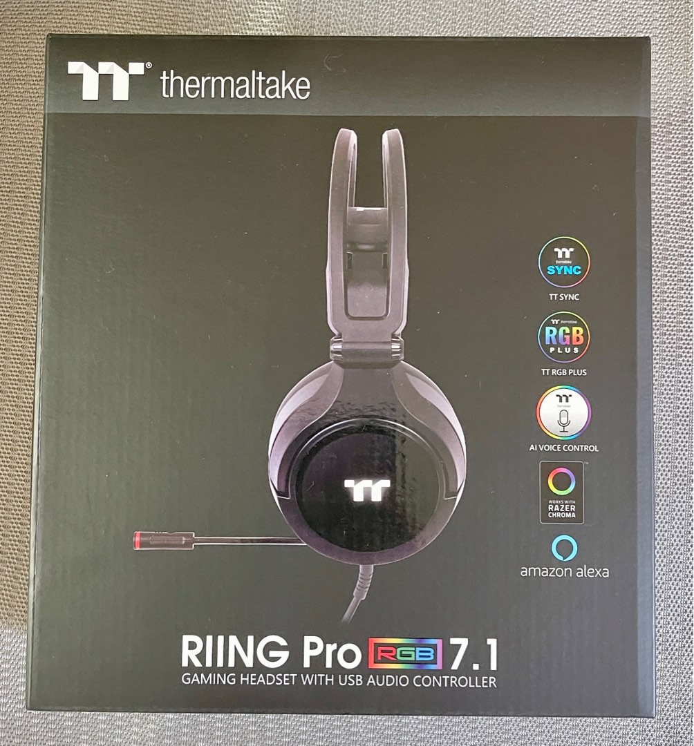 Thermaltake 電競耳機 RING Pro RGB 7.1, 電腦＆科技, 電腦周邊及配件, 電腦周邊產品 - Carousell
