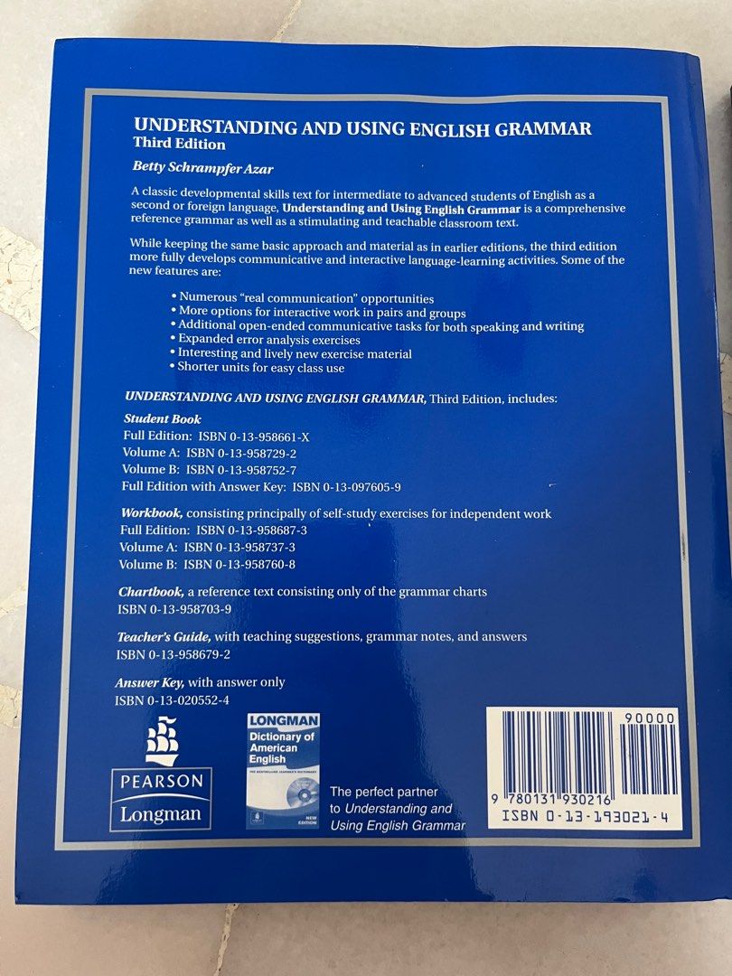 Understanding and Using English Grammar, 3rd Edition, Hobbies & Toys ...