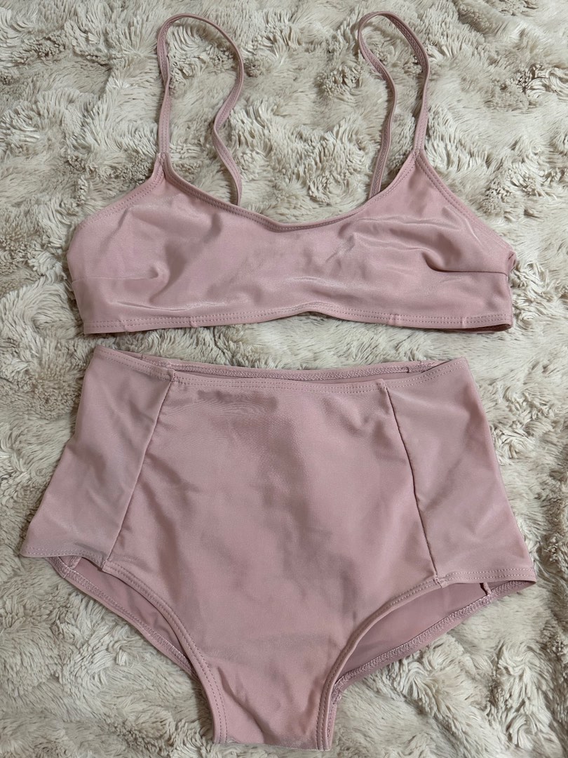 Vida Swim Blush beige 2-piece Swimsuit, Women's Fashion, Swimwear ...