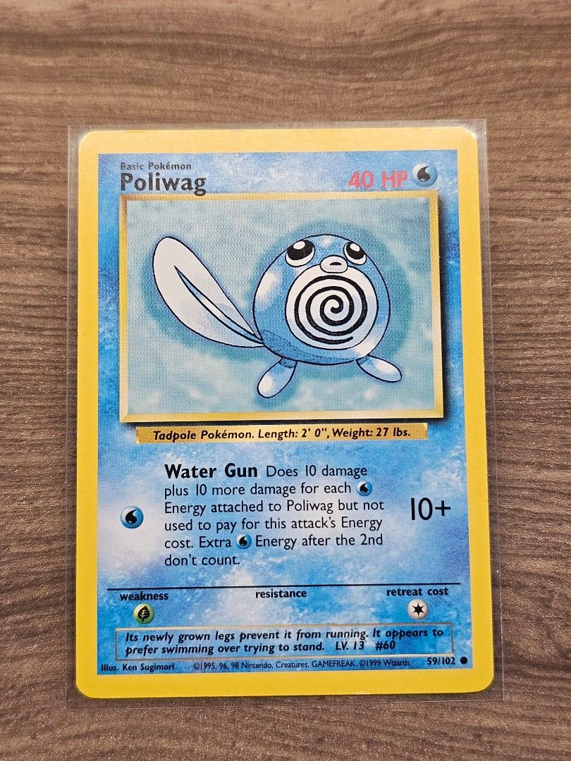 Vintage Pokemon card Poliwag Base Set, Hobbies & Toys, Toys & Games on ...
