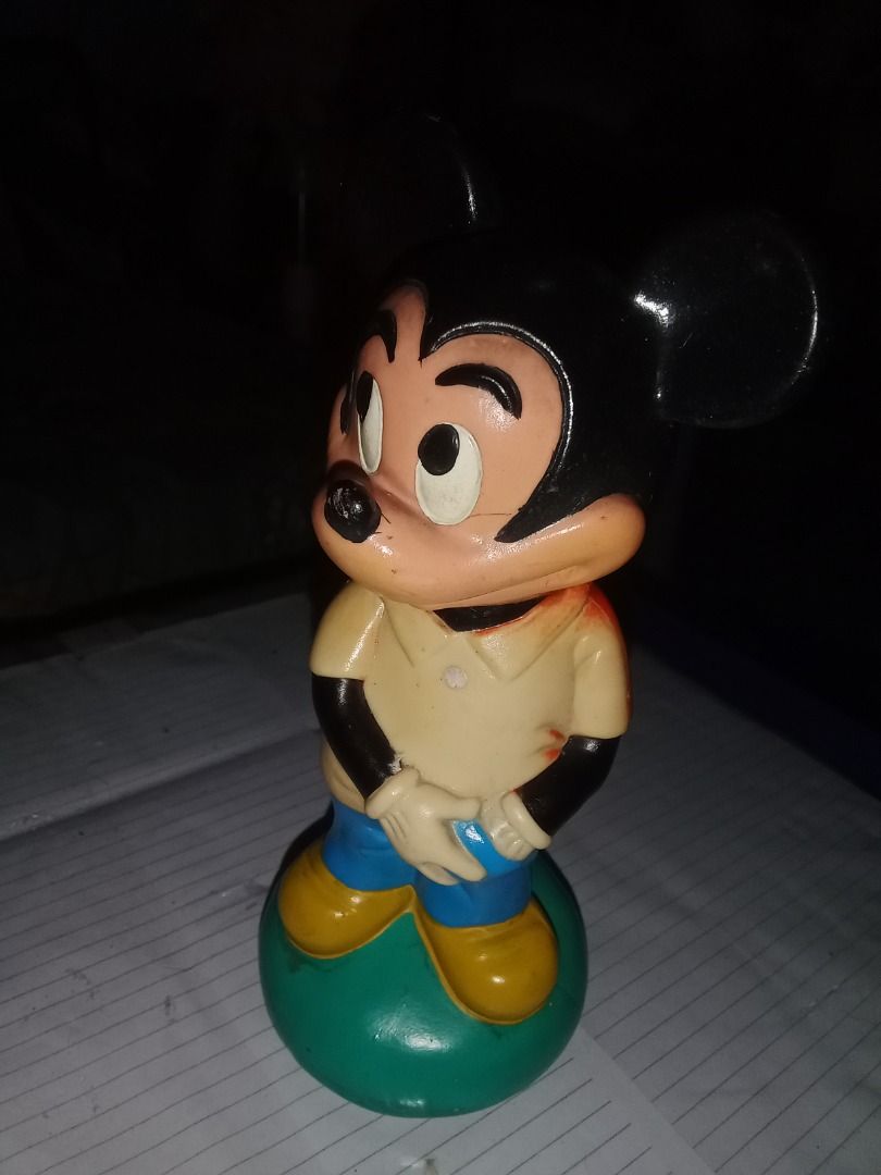 Vintage-Collectible "Mickey Coin Bank loose figure"/Hard plastic ...