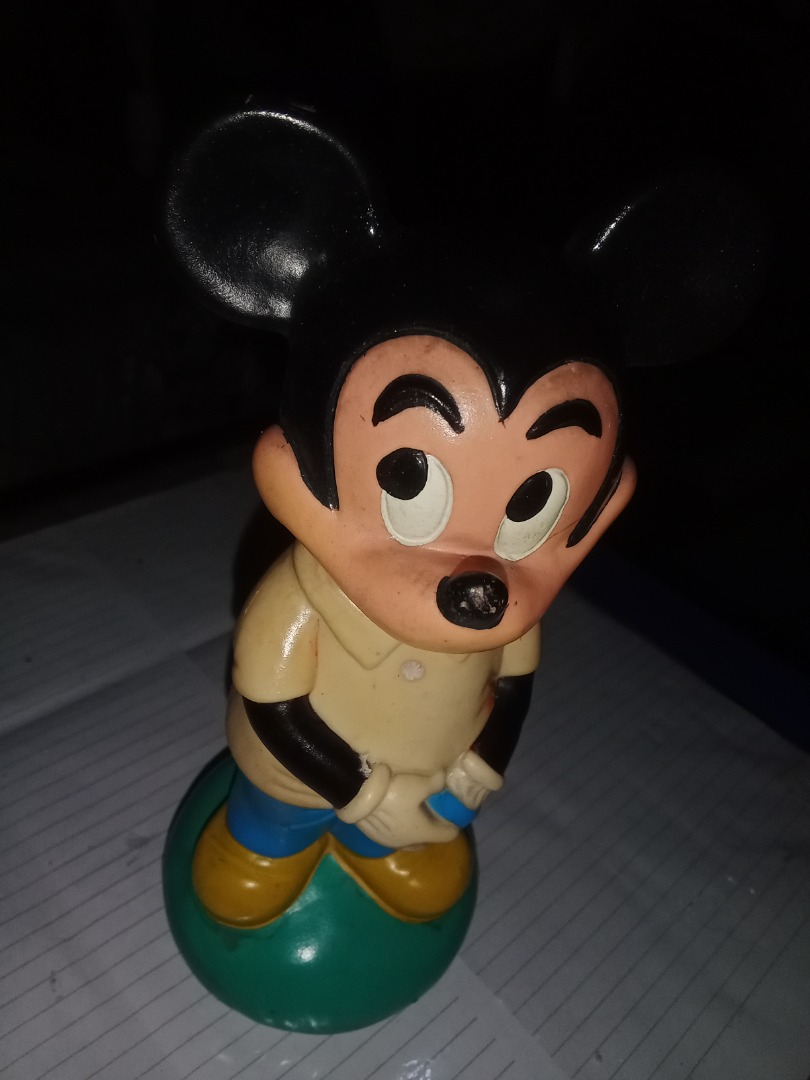 Vintage-Collectible "Mickey Coin Bank loose figure"/Hard plastic ...
