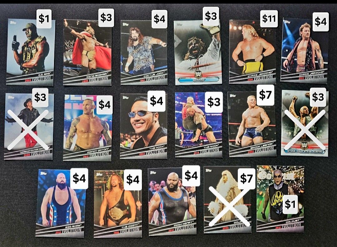 evolution wwe card