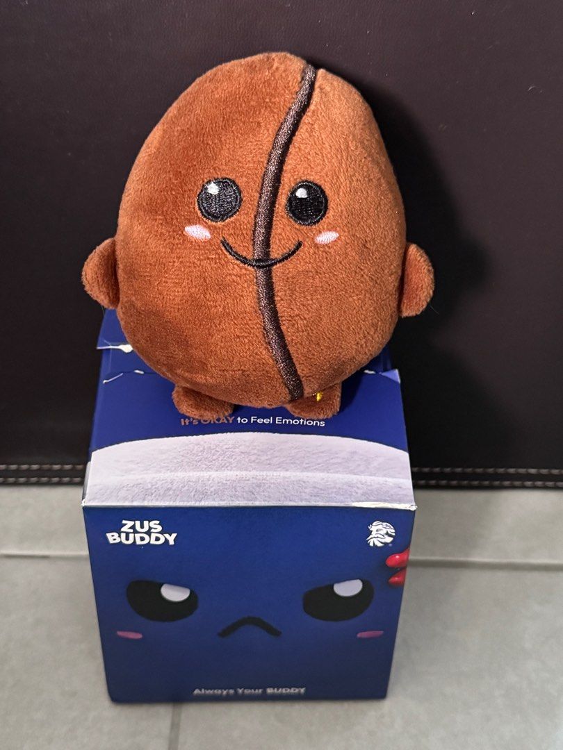 ZUS Coffee Bean Buddy Plush Toy, Hobbies & Toys, Toys & Games on Carousell