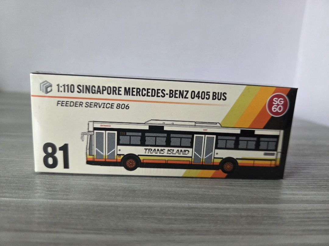 1:110 Trans Island MB0405 Singapore bus (Service 806), Hobbies & Toys ...