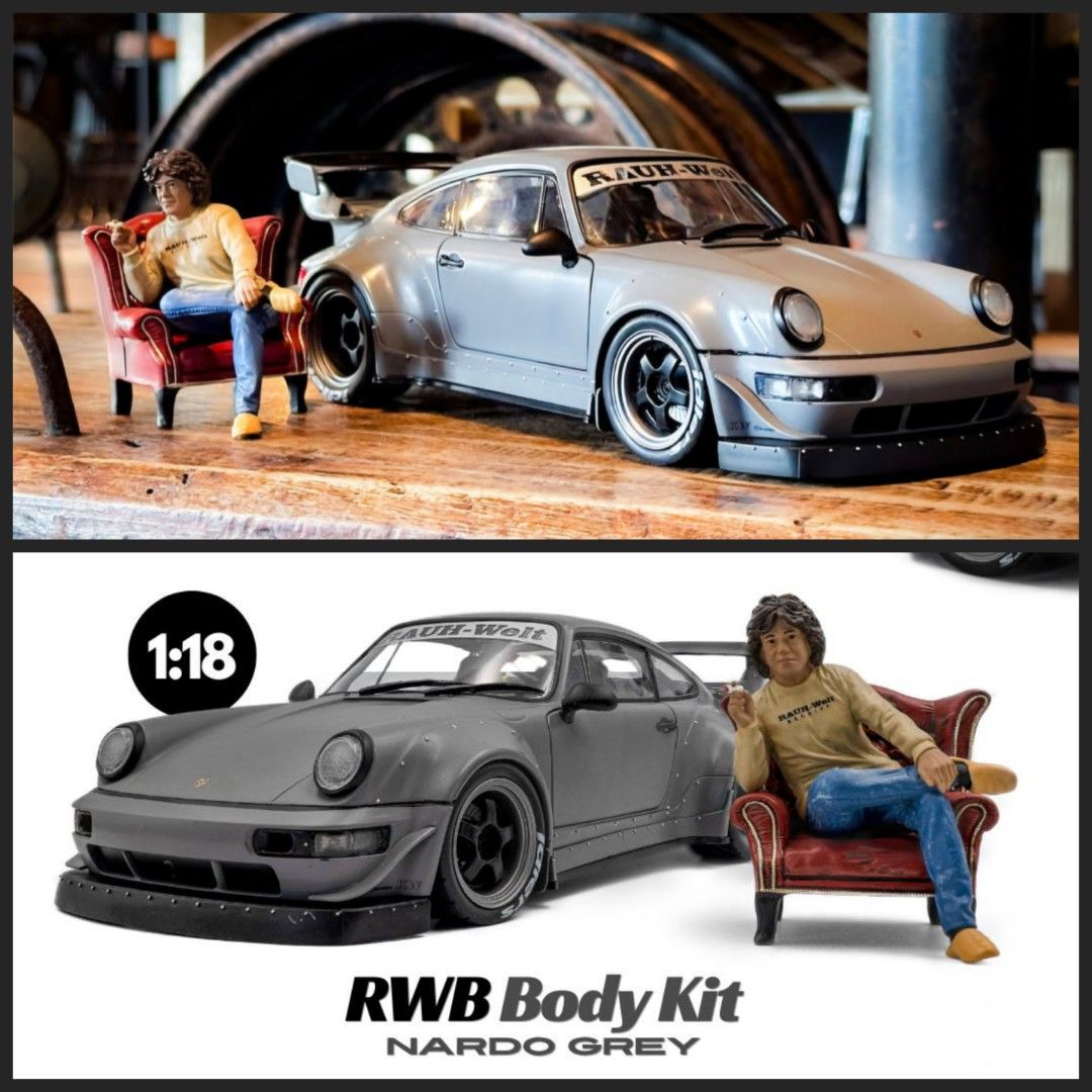 1/18 RWB Porsche 911 (964) Rauh-Welt Bodykit 2024 nardo grey with ...