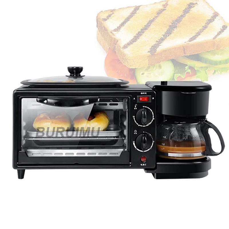 3 in 1 Electric Breakfast Machine 220V Toaster Oven Home Coffee Maker ...