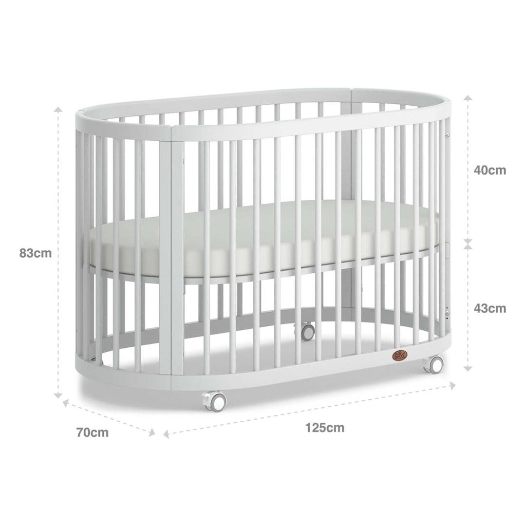 7 in 1 Oval Baby Crib with Wheels, Babies & Kids, Baby Nursery & Kids ...
