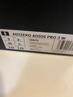 Adidas Adizero Adios Pro 3 IG6440, 女裝, 鞋, 波鞋 - Carousell