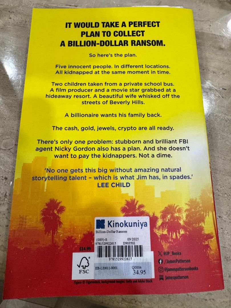 Billion Dollar Ransom by James Patterson, Hobbies & Toys, Books ...