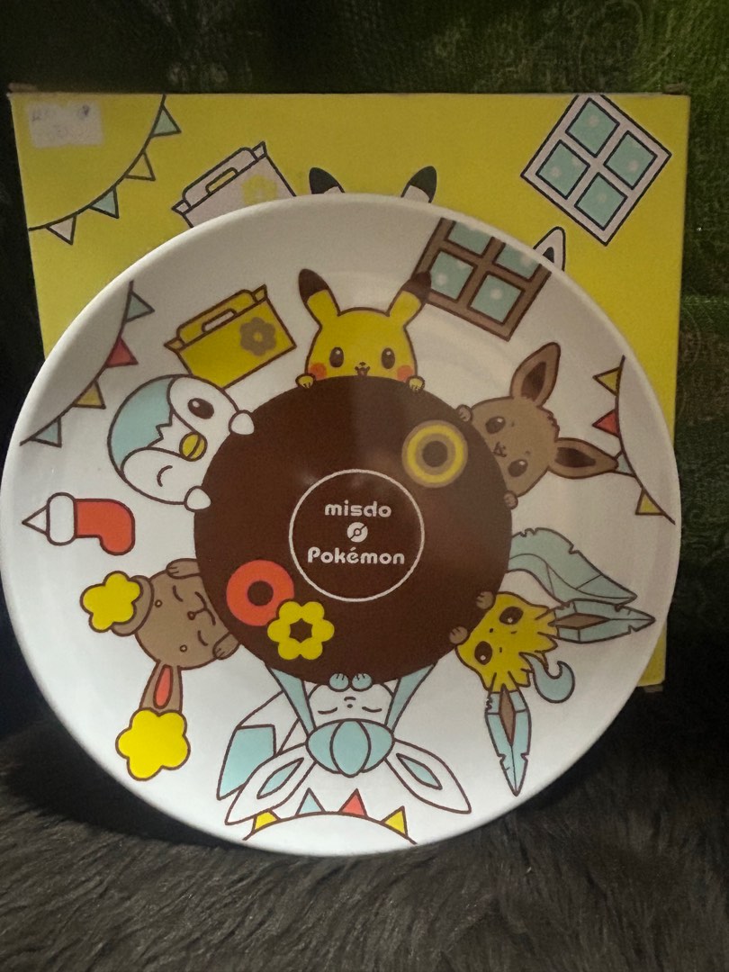Bo6 limited edition Pokémon x Mister Donut collaboration plate, also known as a "Misdo Pokémon ...