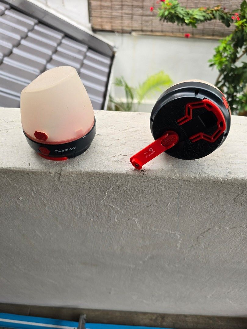 Decathlon rechargeable lamp with dynamo, Sports Equipment, Hiking ...