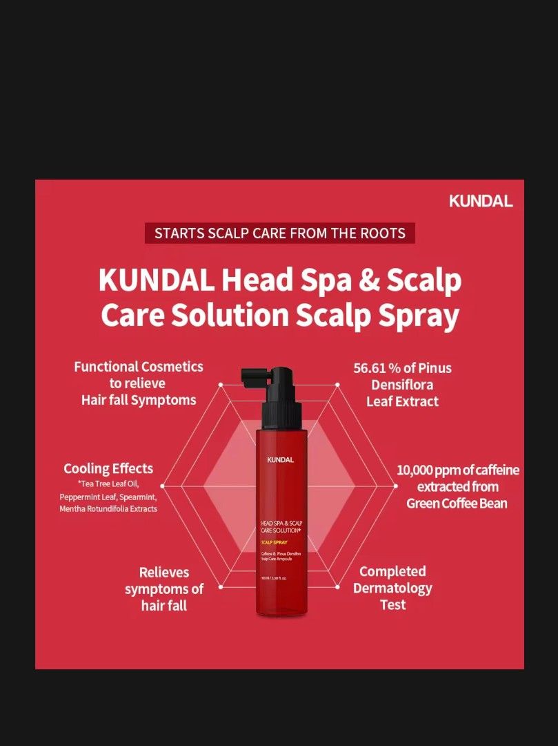 Kundal Caffeine Head Spa & Scalp Care Solution Tonic Spray, Beauty ...