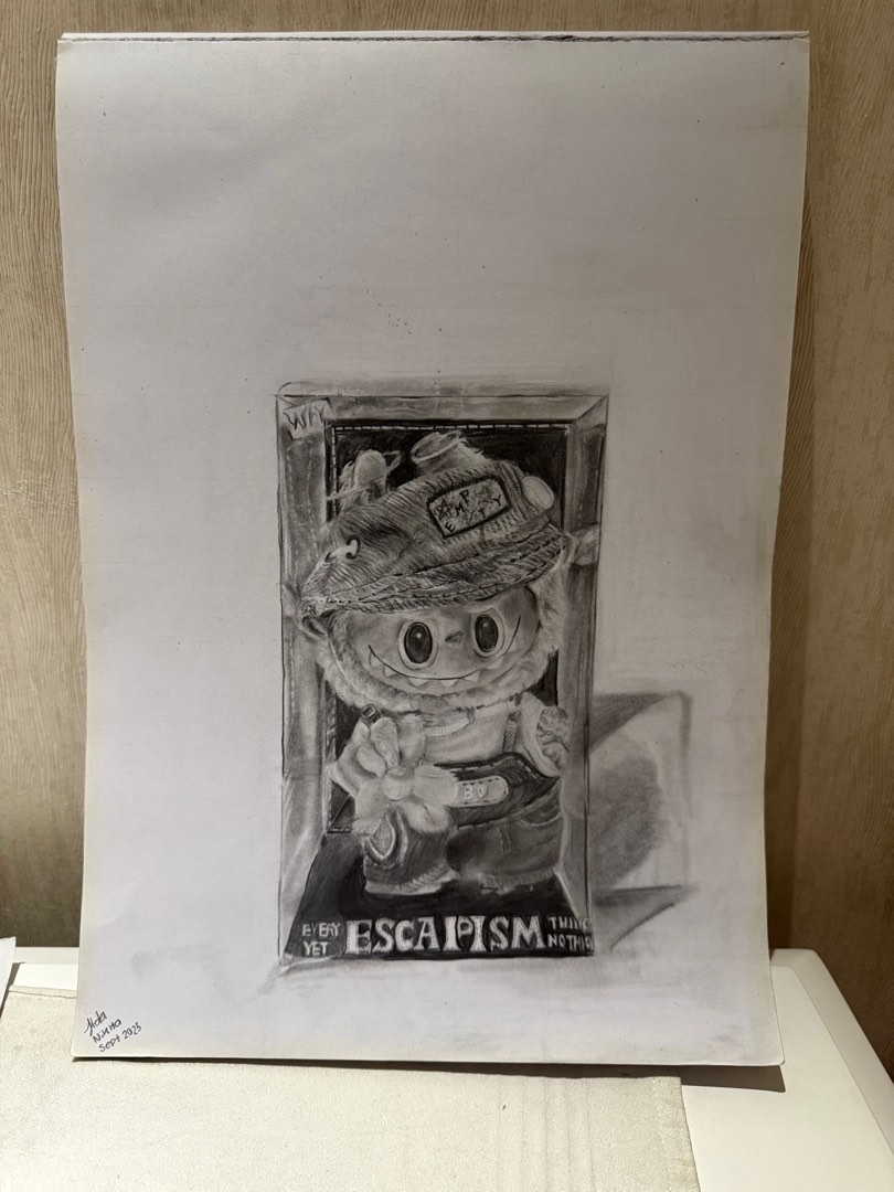 Lukisan Labubu, Desain & Kerajinan Tangan, Karya Seni di Carousell