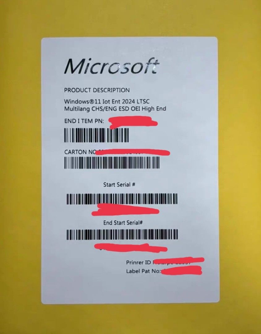 Microsoft Windows 11/Windows 10 IoT Enterprise LTSC Dvd Package Brand ...