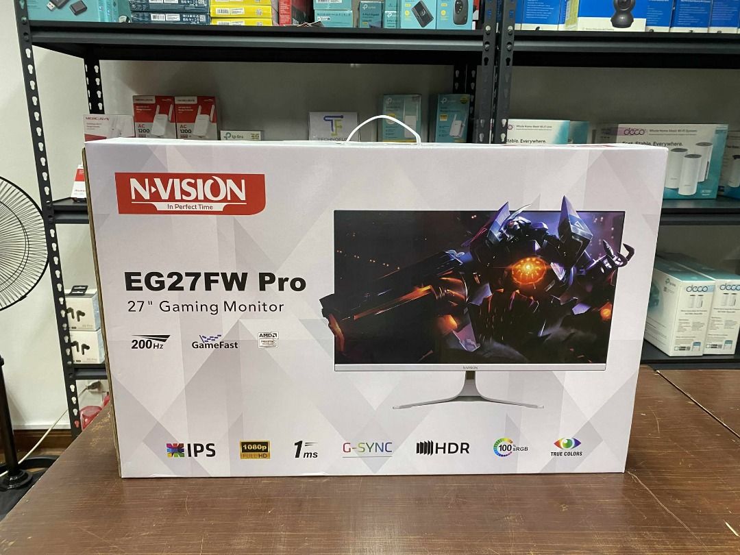 Nvision EG27FW Pro White 27" FHD 200Hz Fast IPS Frameless Gaming ...
