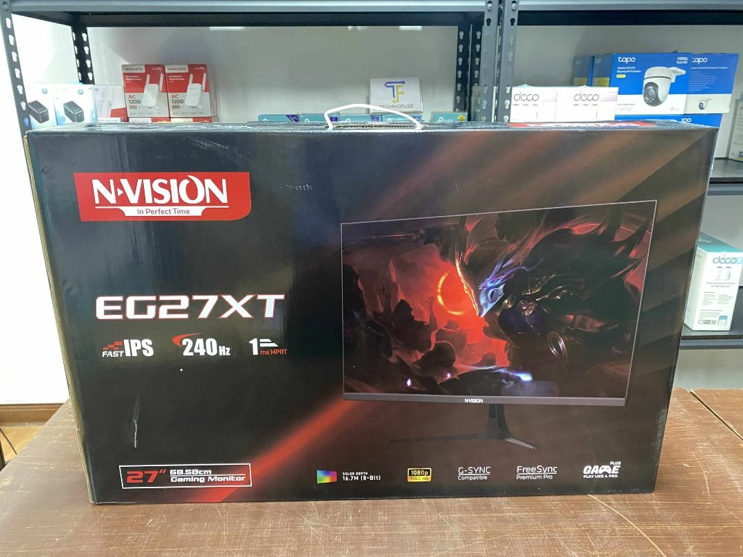 Nvision EG27XT Black 27" 240Hz FHD Fast IPS Frameless Gaming Monitor w ...