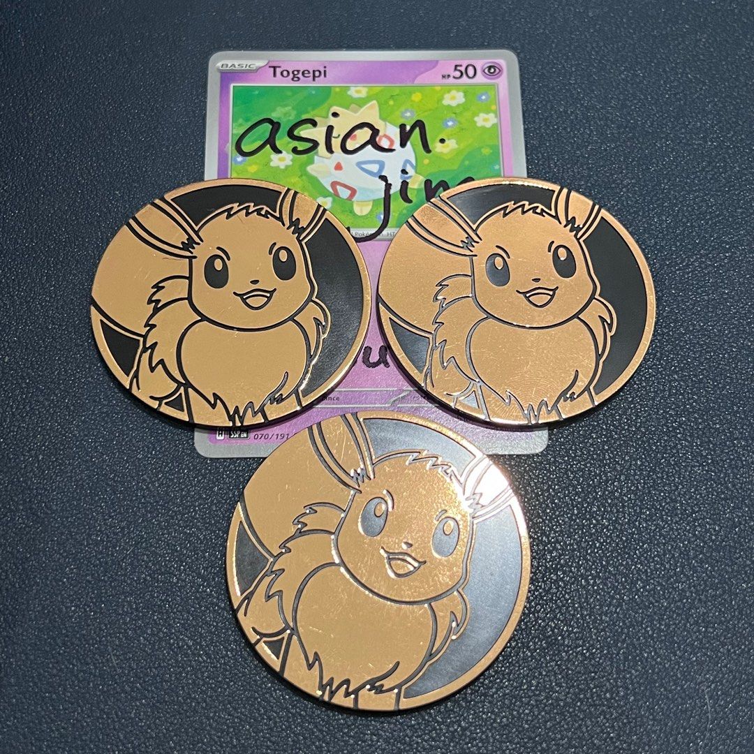 Pokemon TCG: Eevee 2025 Pokemon Day Prismatic Evolutions Gold Coin ...