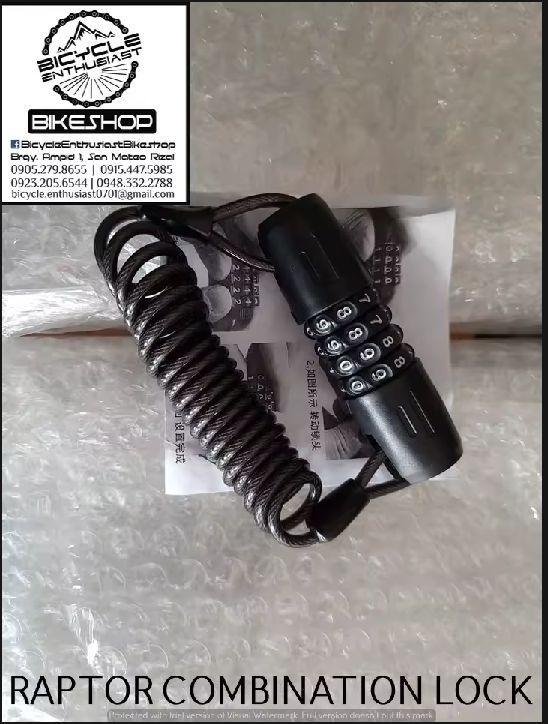 Raptor Combination Lock 4-Digits Cycling Security MTB Bicycle Road ...
