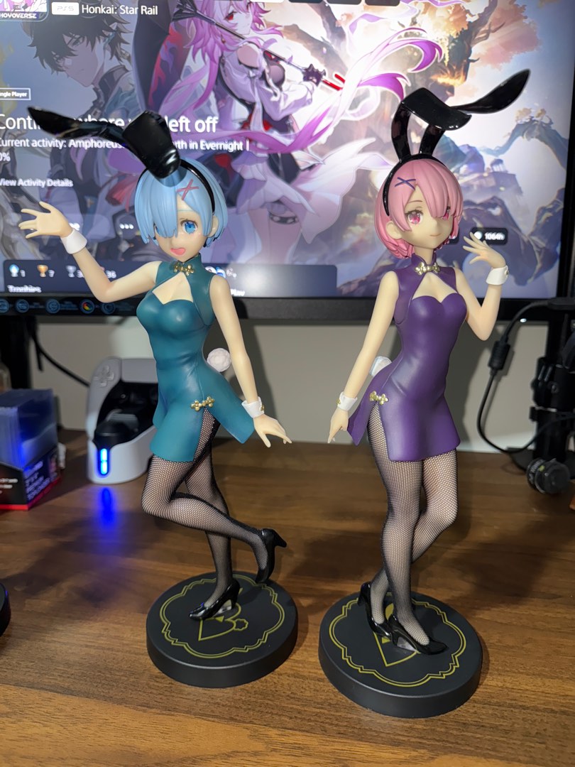 Rem & Ram Bicute Bunny figures set, Hobbies & Toys, Toys & Games on ...