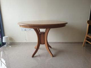 Fluted round dining table, Furniture & Home Living, Furniture, Tables ...