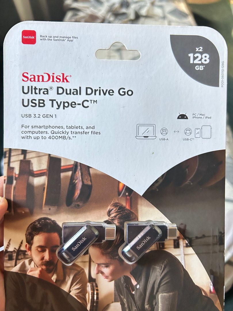 San disk ultra dual drive Go usb type-C 128gb, Computers & Tech, Parts ...