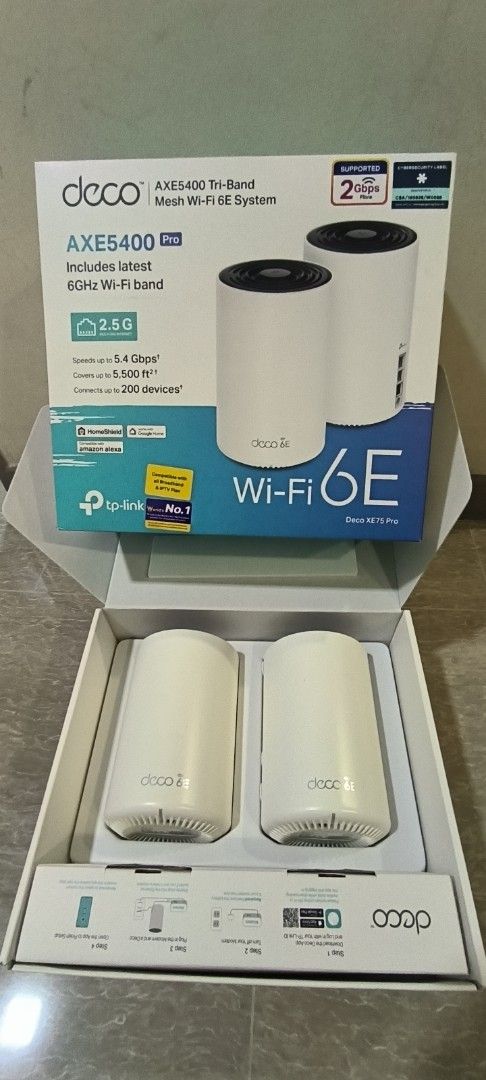 TP-link Deco XE75 Pro (2-pack) Mesh Router, Computers & Tech, Office & Business Technology on ...