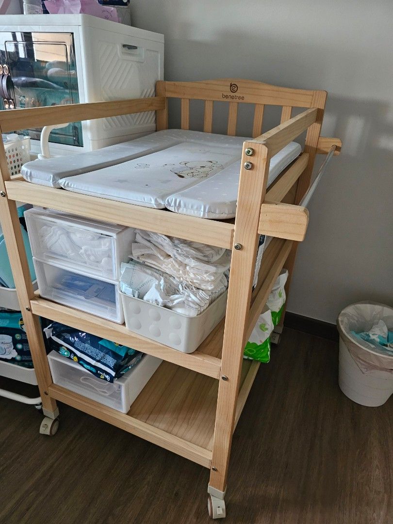 Wooden Baby Changing Table, Babies & Kids, Baby Nursery & Kids ...
