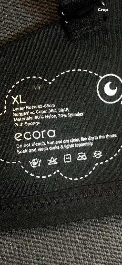 XL - 36C/38AB - Ecora - Lift up seamless padded black bra with extender ...