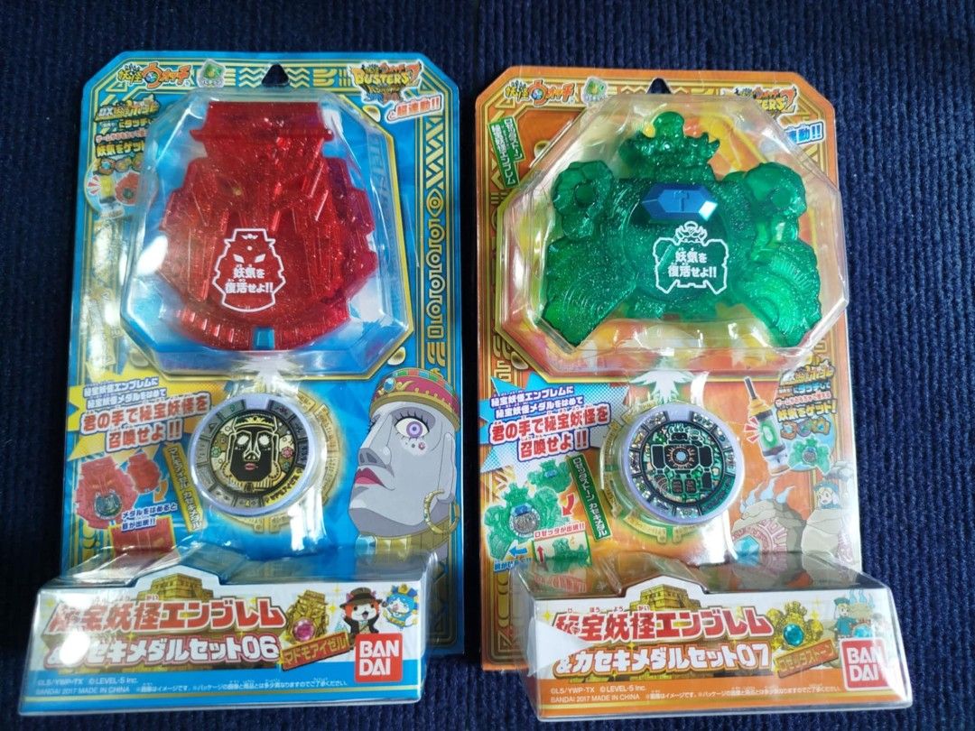 Yokai Watch - Yokai Fossil Emblem and Medal, Hobbies & Toys, Toys & Games on Carousell