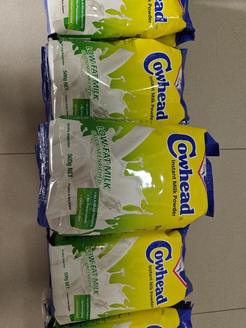 18 packs Cowhead Instant Low-Fat Milk Powder (500g), Food & Drinks ...