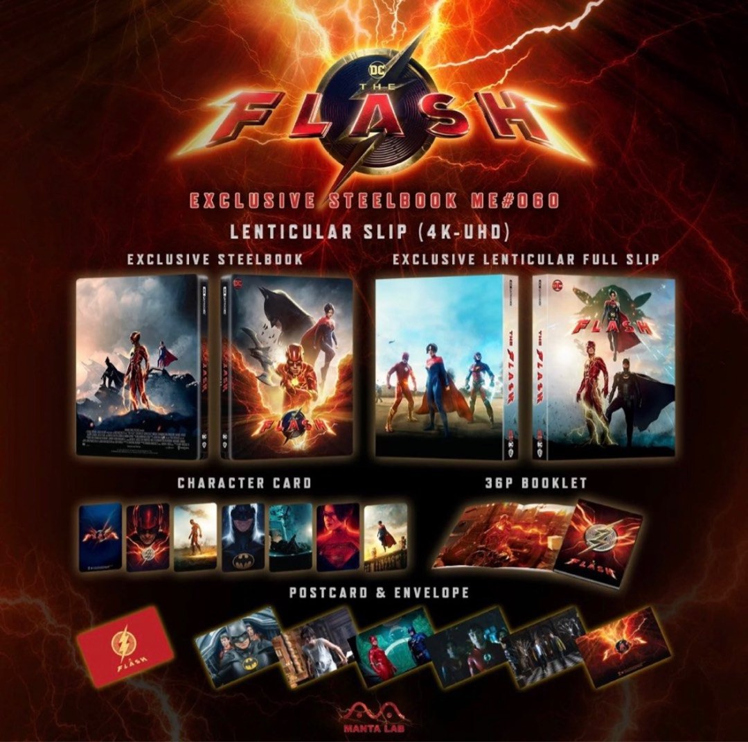 現貨 限量鐵盒 The Flash Steelbook 4K (Lenticular Full Slip) Manta Lab [ME#60 ...