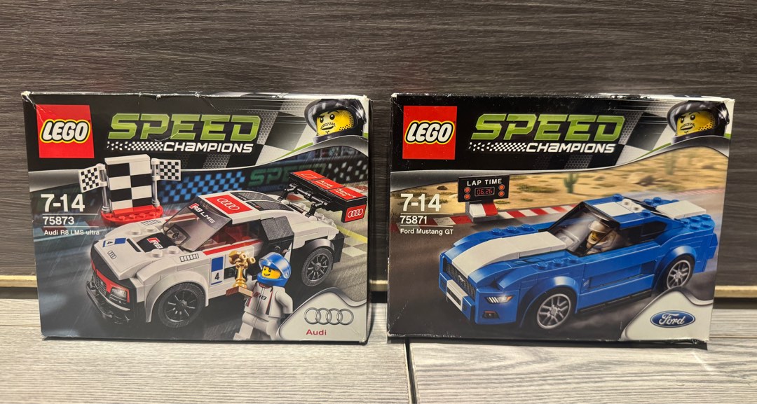 全新未開 Lego 75871 Ford Mustang GT Lego 75873 Audi R8 LMS Ultra Speed ...
