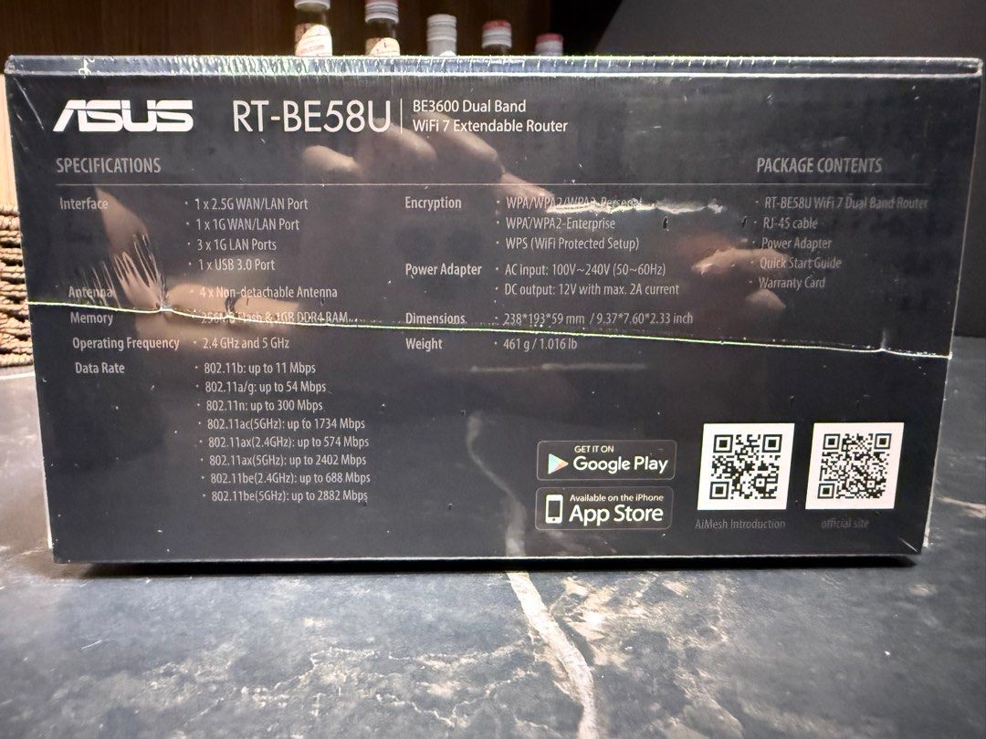 ASUS RT-BE58U BE3600 Dual Band WiFi 7 Extender Router, Computers & Tech ...