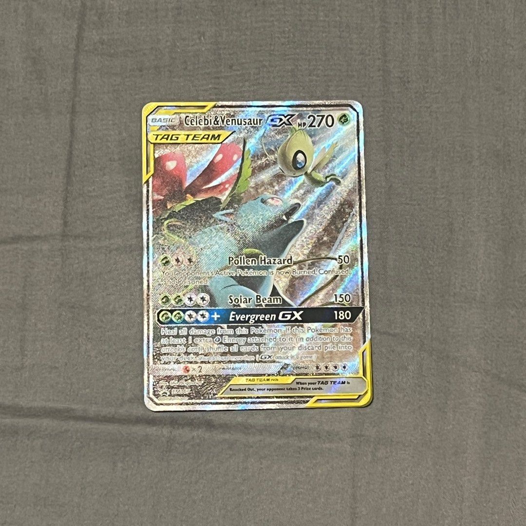 Celebi & Venusaur GX Tag Team Pokemon Card, Hobbies & Toys, Toys ...