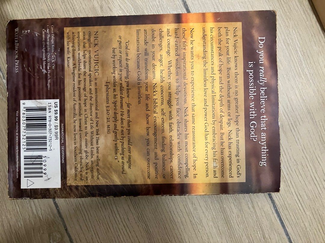 Limitless: Devotions for a Ridiculously Good Life by Nick Vujicic, Hobbies & Toys, Books ...