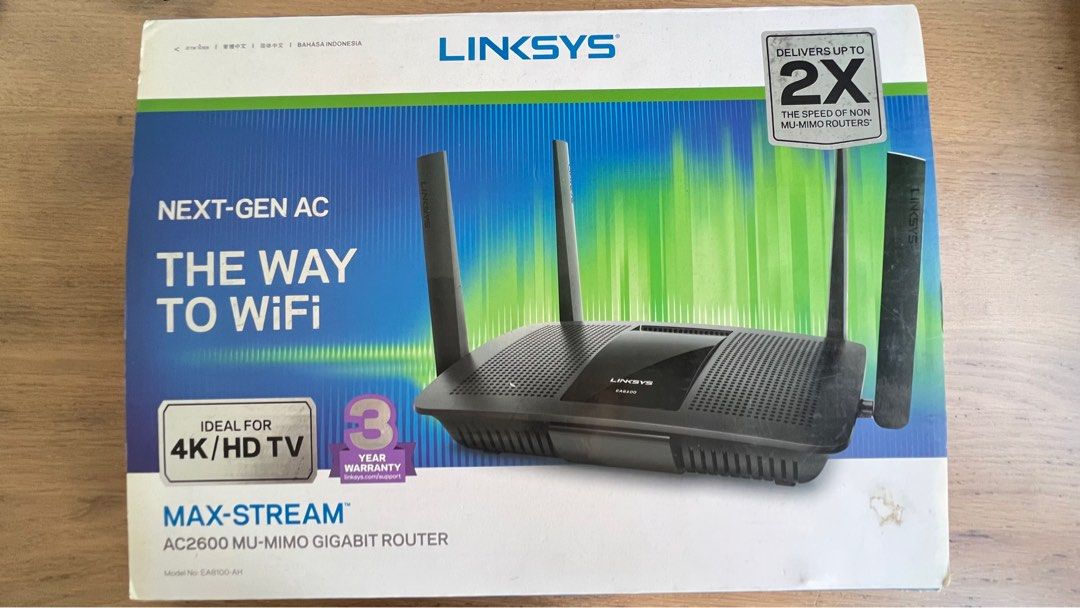 Linksys Max-Stream AC2600 MU-MIMO Gigabit Router, Computers & Tech ...