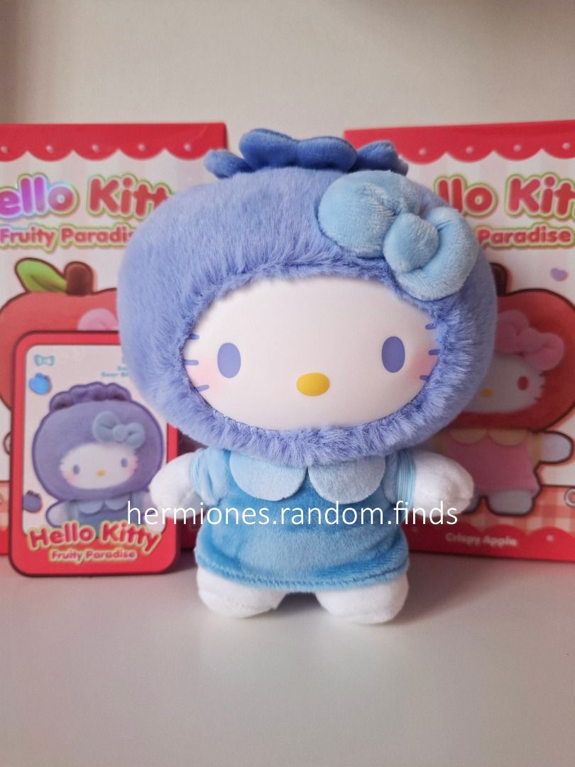 Miniso Toptoy Sanrio Hello Kitty Fruity Paradise Series Plush Blind Box Blueberry, Hobbies ...