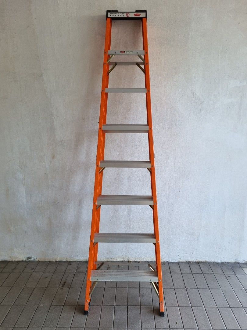 Osprey Fiberglass A Type Ladder FG08, Furniture & Home Living, Home ...